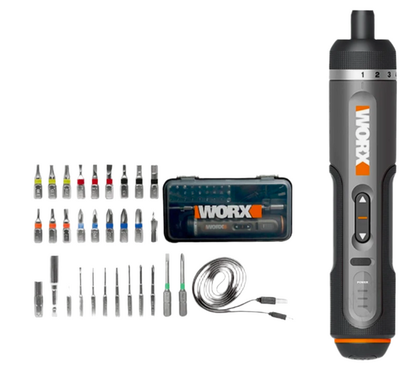 WORX WX242 4V Electrical Screwdriver Set Smart Cordless Electric Screw ...