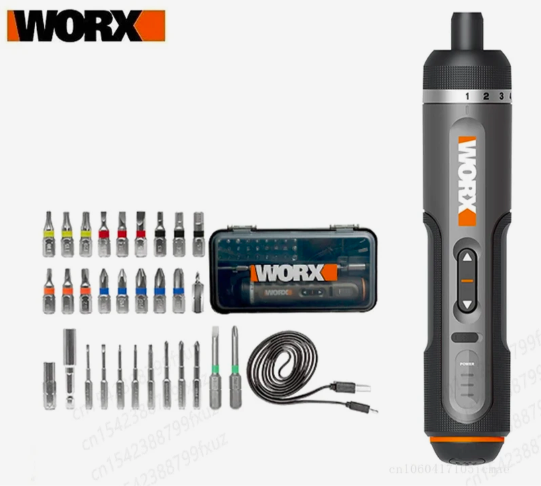 WORX WX242 4V Electrical Screwdriver Set Smart Cordless Electric Screw ...